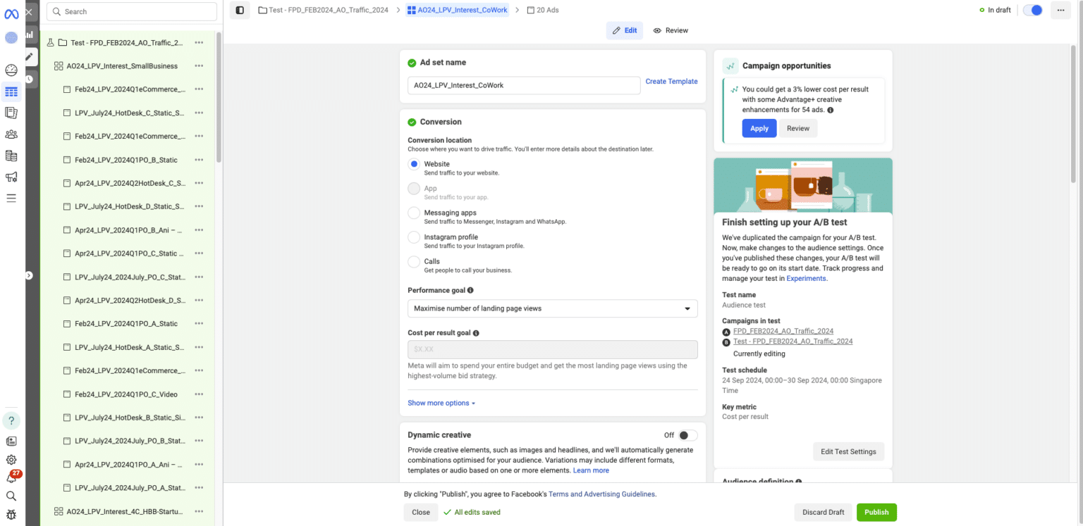 Facebook Split Testing (A/B Testing) Guide - First Page SG